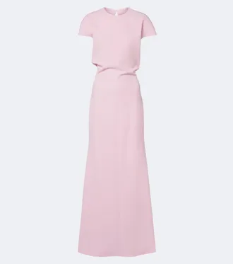 Jil Sander Robe longue en laine vierge