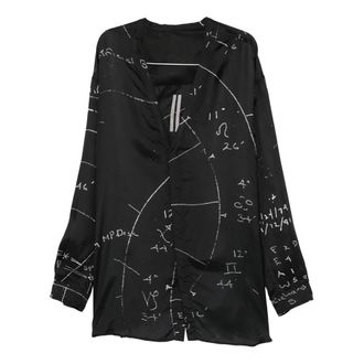Rick Owens Homme, Chemises, Noir, Taille: M Concordian Shirt