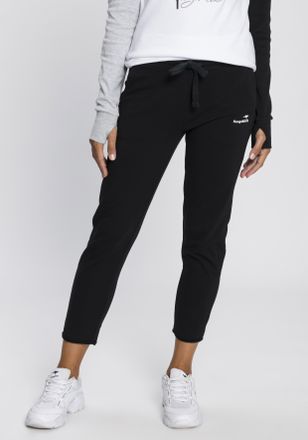 Kangaroos Jogginghose KANGAROOS, Damen, Gr. 32, N-Gr, schwarz, Sweatware, Obermaterial: 95% Baumwolle, 5% Elasthan, kontrastfarbene Details, unifarben, bequem k
