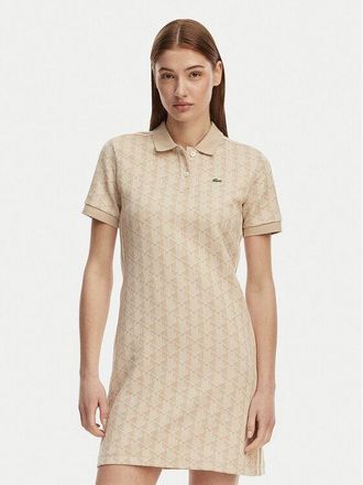 Lacoste Kleid f&uuml;r den Alltag EF2655 Hellbeige Slim Fit