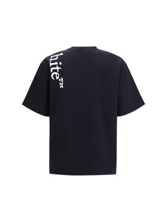 Off-white Mens Vertical Bookish Skate T-Shirt Black Cotton T-Shirts And Polos