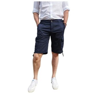 Aeronautica L&auml;ssige Milit&auml;r-Bermuda-Cargo - - Shorts - Herren - Blau - L