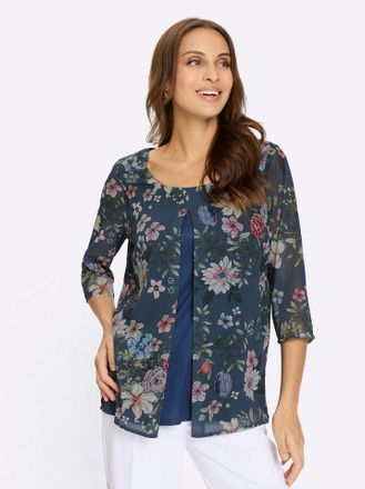 Witt Klassische Bluse Druckbluse 3/4-Arm
