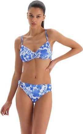 Dagi Fashion Bikini Bottom Bas, Bleu-Blanc, 38 Femme