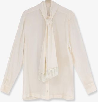 Dolce & Gabbana Silk shirt with tie band detail - DOLCE & GABBANA - gender_Woman