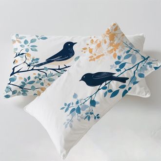 Generic Kissenbezug 70x90cm Marineblau Kissenbez&uuml;ge Tier Kissenbez&uuml;ge Pillow Cover Dekokissen Leinen 2er Set Beidseitig Bedruckt Weich und Bequem Waschbar f&uuml;r