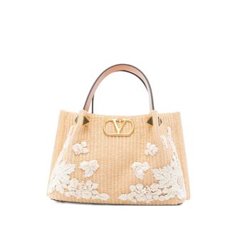 Valentino Garavani Floral-embellished Tote Bag