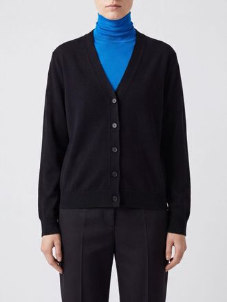 Jil Sander Cardigan &agrave; col en V en pure laine m&eacute;rinos