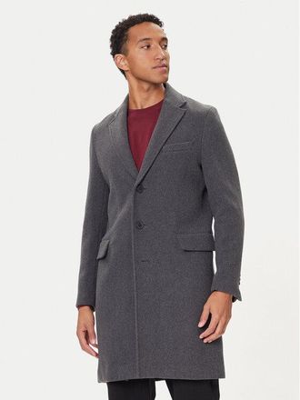 Benetton United Colors Of Benetton Wollmantel 2X59UN05M Grau Regular Fit