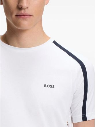 HUGO BOSS Logo Print Slim-Fit T-Shirt - White