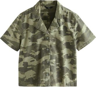 Next Jeansbluse Kurzärmliges kurzes Jeanshemd aus 100 % Baumwolle (1-tlg)