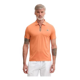 Lacoste Ultra Dry Stretch Jacquard Tennis Polo - - Tops - Herren - Orange - S