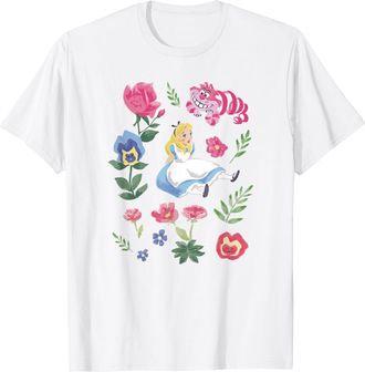Disney Alice in Wonderland Alice Friends & Flowers T-Shirt