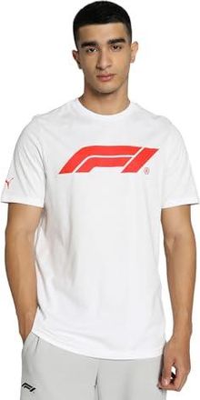 Puma T-Shirt Formula 1 Essentials avec Grand Logo pour Hommes - Blanc - Taille: XXL