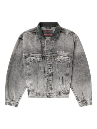 Diesel veste en jean &agrave; col D-Denver - Gris