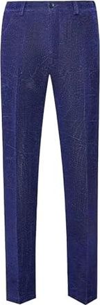 Generic Pantalon de danse disco pour homme - Jambe droite - Brillant - Pantalon de bo&icirc;te de nuit pour homme, bleu 1, 3XL