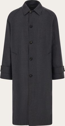 Ferragamo Herren Wende-Dustermantel aus Wolle Grau