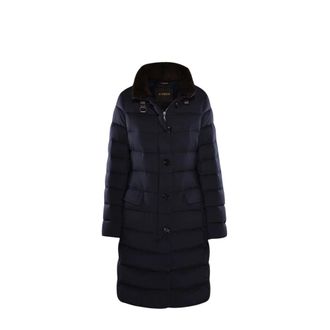 Moorer Vetiver-S3 Lange Daunenjacke - - Coats - Damen - Blau - M
