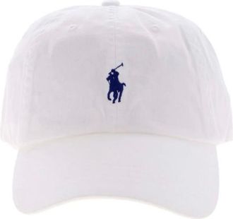 Polo Ralph Lauren Homme, Accessoires, Blanc, Taille: ONE Size Chapeaux Blancs en Coton avec Logo Brod&eacute;