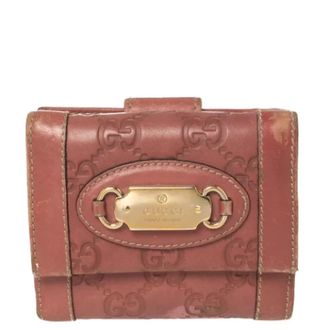 Gucci Pre-owned Leder Portemonnaies - - Pre-owned - Damen - Rosa - ONE SIZE