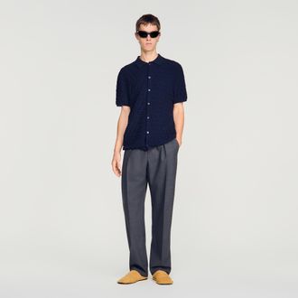Sandro Cardigan aus Frottee