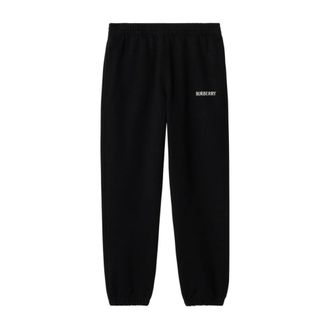 Burberry Homme, Pantalons, Noir, Taille: XL Logo Cotton Jogging Pants