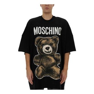 Moschino Homme, Tops, Noir, Taille: M Teddy Bear T-shirt