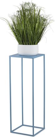 HowHomely Blumenständer Metall Blau 70 cm Hoch - Solider und Robuster Blumenhocker Metall - Pflanzenständer für die Dekoration in Wohnzimmer Schlafzimmer oder B