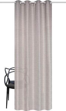 Home Wohnideen Ösenschal Giuseppe, 245x140 cm, halbtransparent, Natur Gewebe, Farbe:braun, Größe:245 x 140 cm, Anzahl:1x