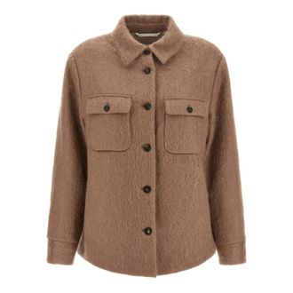 PESERICO Boucl&eacute; Overshirt - - Jackets - Damen - Braun - XS