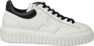 Hogan Homme, Chaussures, Blanc, Taille: 45 EU H-Stripes Allacciato H