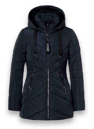 District Winterjacke Workout mit Kapuze (Mantel, wasserabweisend) navyblau Damen