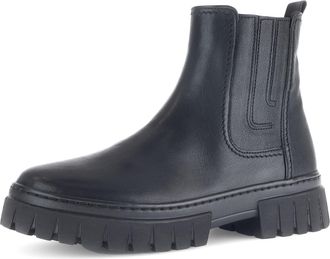 Gabor Damen Chelsea Boots, Frauen Stiefeletten,Moderate Mehrweite (G),uebergangsschuhe,uebergangsstiefel,warm,schwarz (Flausch),38.5 EU / 5.5 UK
