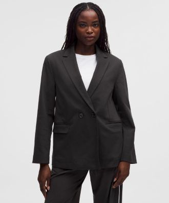 lululemon Blazer oversize en serg&eacute; bross&eacute; pour Femmes - Taille XL