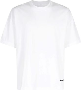 Carhartt Work in Progress Link Script T-Shirt - - Tops - Herren - Wei&szlig; - M