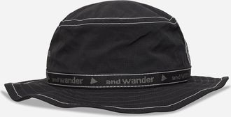 And Wander JQ Tape Hat Black