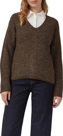 s.Oliver Weicher Strickpullover im Relaxed Fit mit V-Ausschnitt