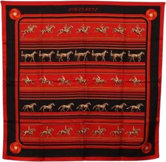 Herm&egrave;s &Eacute;charpe en soie Pre-owned - Femme - Pre-owned - Rouge - Taille: ONE Size