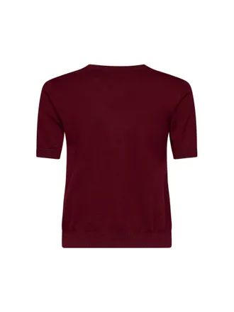 Max Mara Womens Knit Top Smmgiulietta Burgundy Red Cotton Sweater