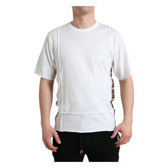Dolce & Gabbana Kurz&auml;rmeliges T-Shirt mit Rundhalsausschnitt - - Tops - Herren - Wei&szlig; - XS