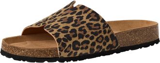 Tamaris Damen Fu&szlig;bett Pantolette Leder flach, braun, 41 EU