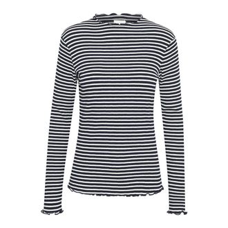 Karen by Simonsen Gestreiftes Langarm-Top Nachthimmel - - Tops - Damen - Mehrfarbig - 2XS