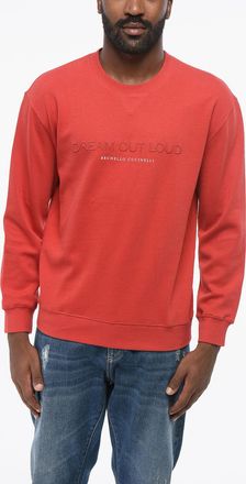 Brunello Cucinelli Rundhals-Sweatshirt DREAM OUT LOUD aus Baumwollmischung mit Stickerei Brunello Cucinelli