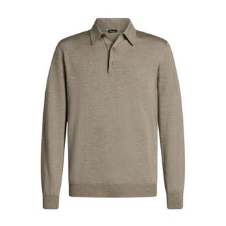 Kiton Homme, Pulls, Gris, Taille: 2XL Polo &agrave; manches longues en maille l&eacute;g&egrave;re