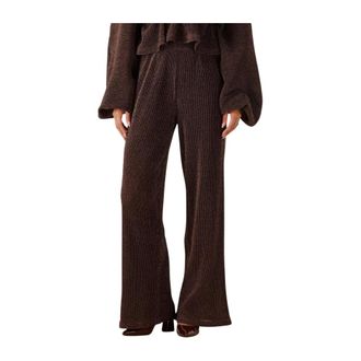 Notre-V Braune Weite Hose - - Trousers - Damen - Braun - L