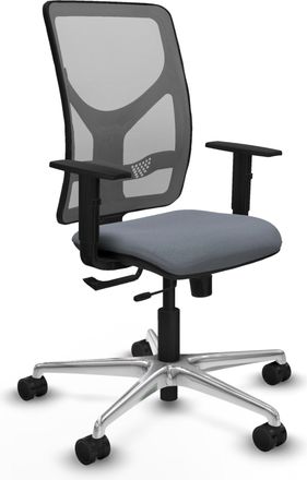 Piqueras y Crespo Gepolsterter B&uuml;rostuhl mit 1D-Armlehnen, h&ouml;henverstellbare Lendenwirbelst&uuml;tze, ausgestattet mit Syncro/Traslack und Schneideschaum, mit Rollen von 65 