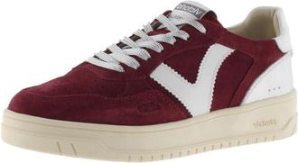 Victoria Basket Basse Seul Cro&ucirc;te De Cuir & Pi&egrave;ces & Lacets en Contraste 1257138 pour Femme Burdeos 39
