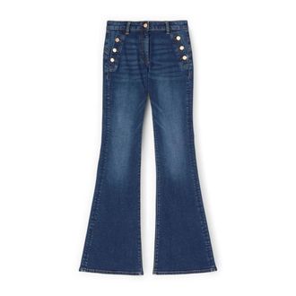 Motivi Flare Jeans mit Metallkn&ouml;pfen - - Jeans - Damen - Blau - XL
