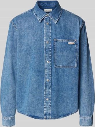 Calvin Klein Jeans Regular Fit Jeanshemd mit Label-Patch