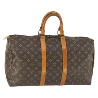 Louis Vuitton Sac week-end Pre-owned en toile - Femme - Pre-owned - Brun - Taille: ONE Size